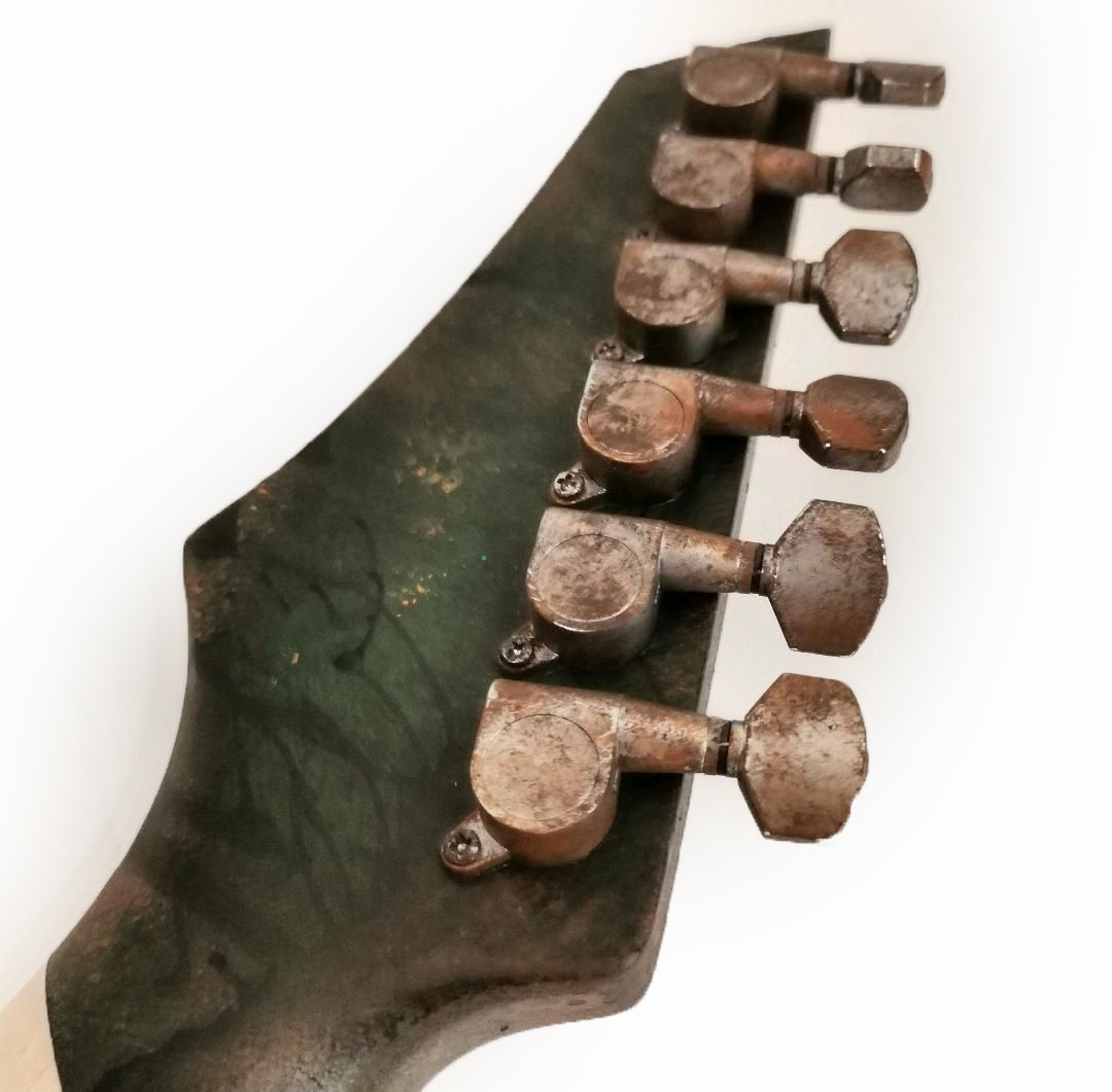 RR-Style Rusty ARMY GREEN – Dom De Plume Wasteland Guitars